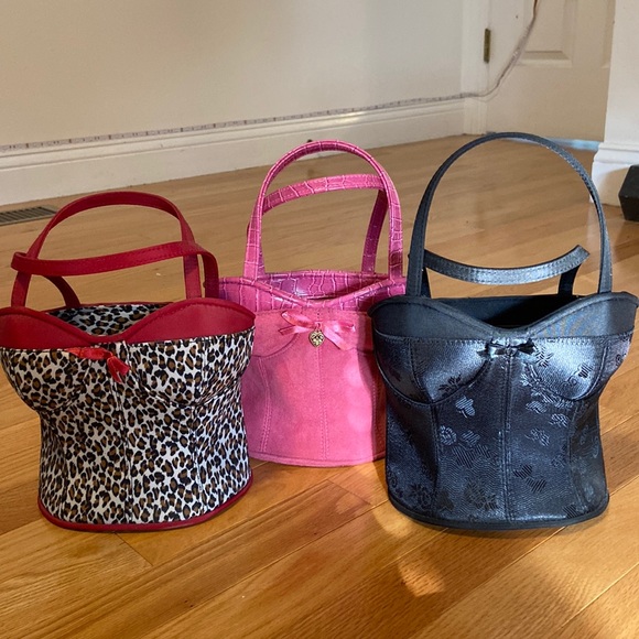 Bags | 3 Cute Corsetbra Purses From The 8s | Poshmark